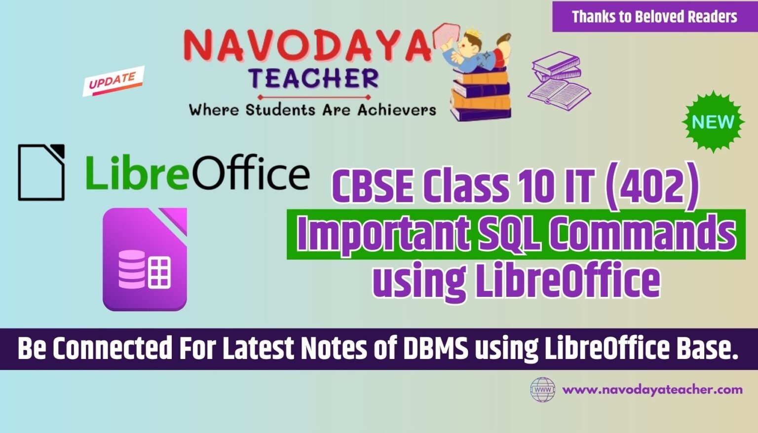 CBSE Class 10 IT - All SQL Commands using LibreOffice 2025