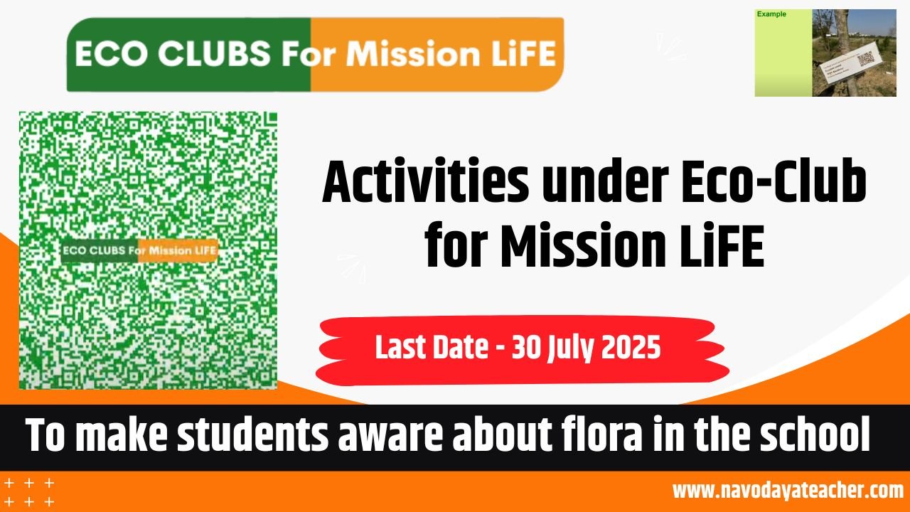 Activities under Eco-Club for Mission LiFE